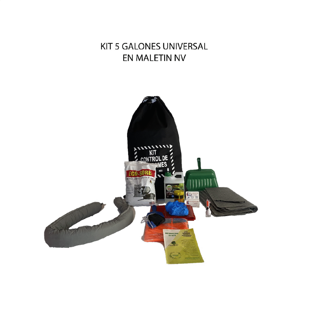 Kit antiderrames Universal | Químicos, hidrocarburos 🪣