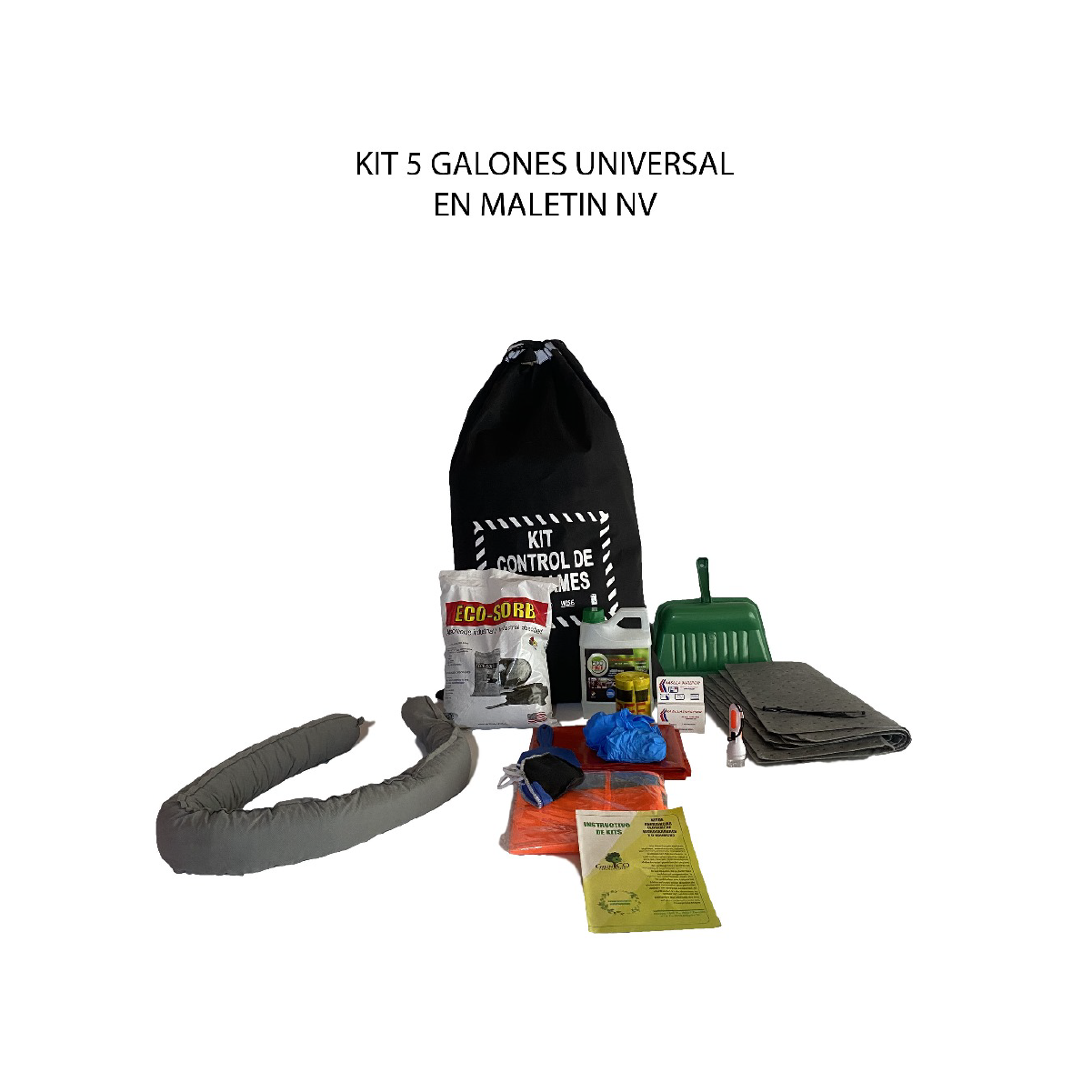Kit antiderrames Universal | Químicos, hidrocarburos 🪣